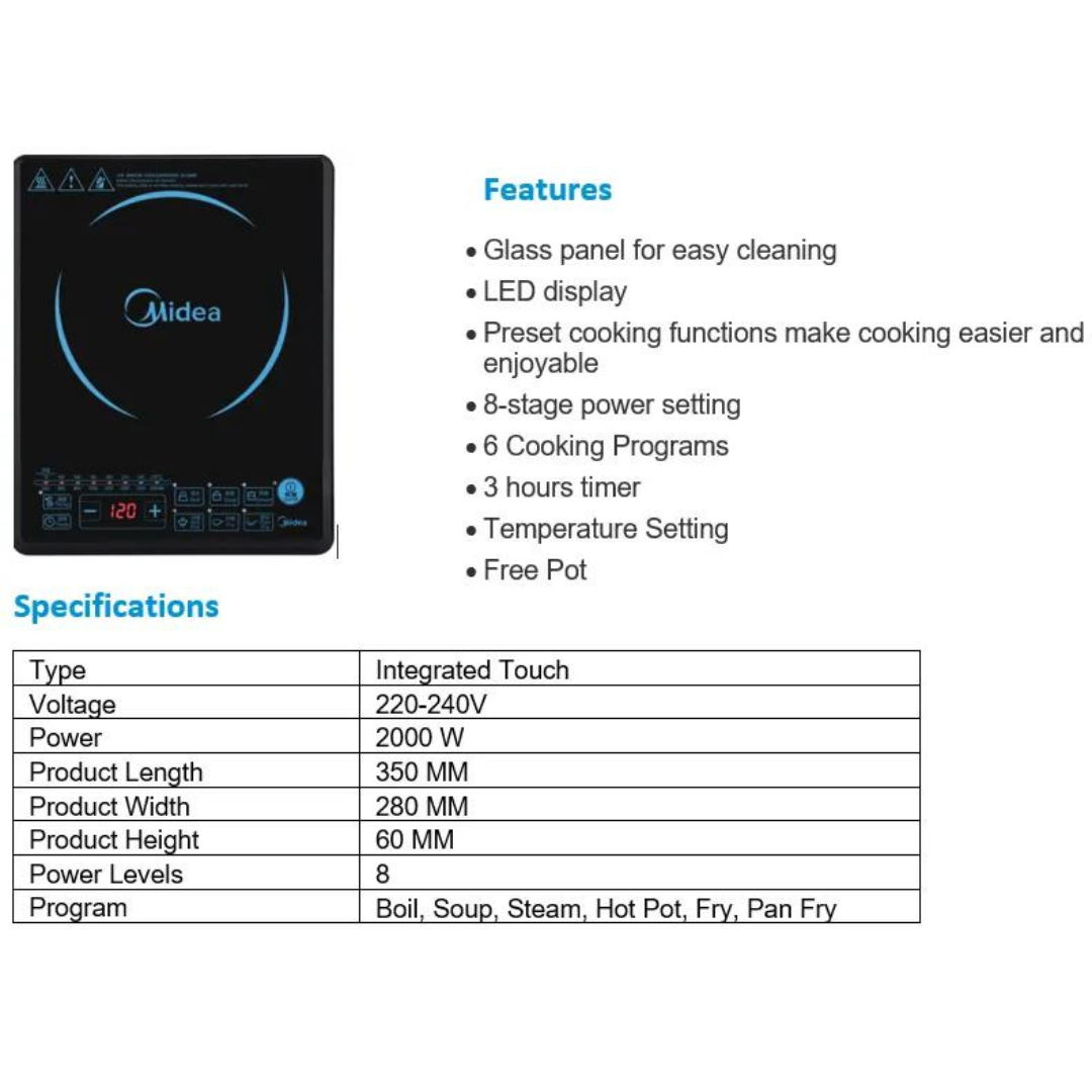MIDEA MIC2233 TABLE TOP INDUCTION COOKER | Asia Excel