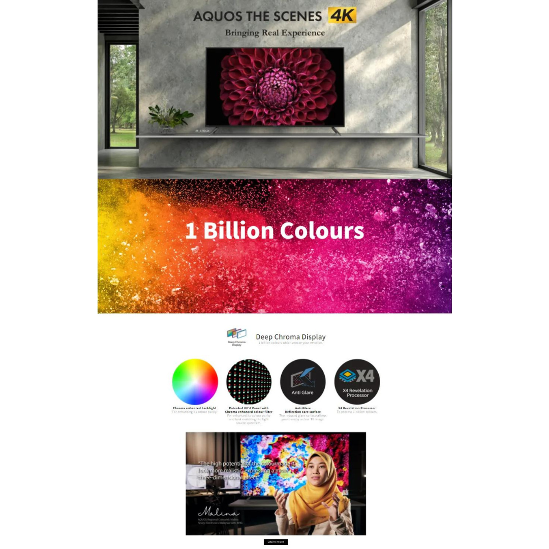 SHARP 4T-C60DL1X 60 INCH 4K UHD TV | Asia Excel