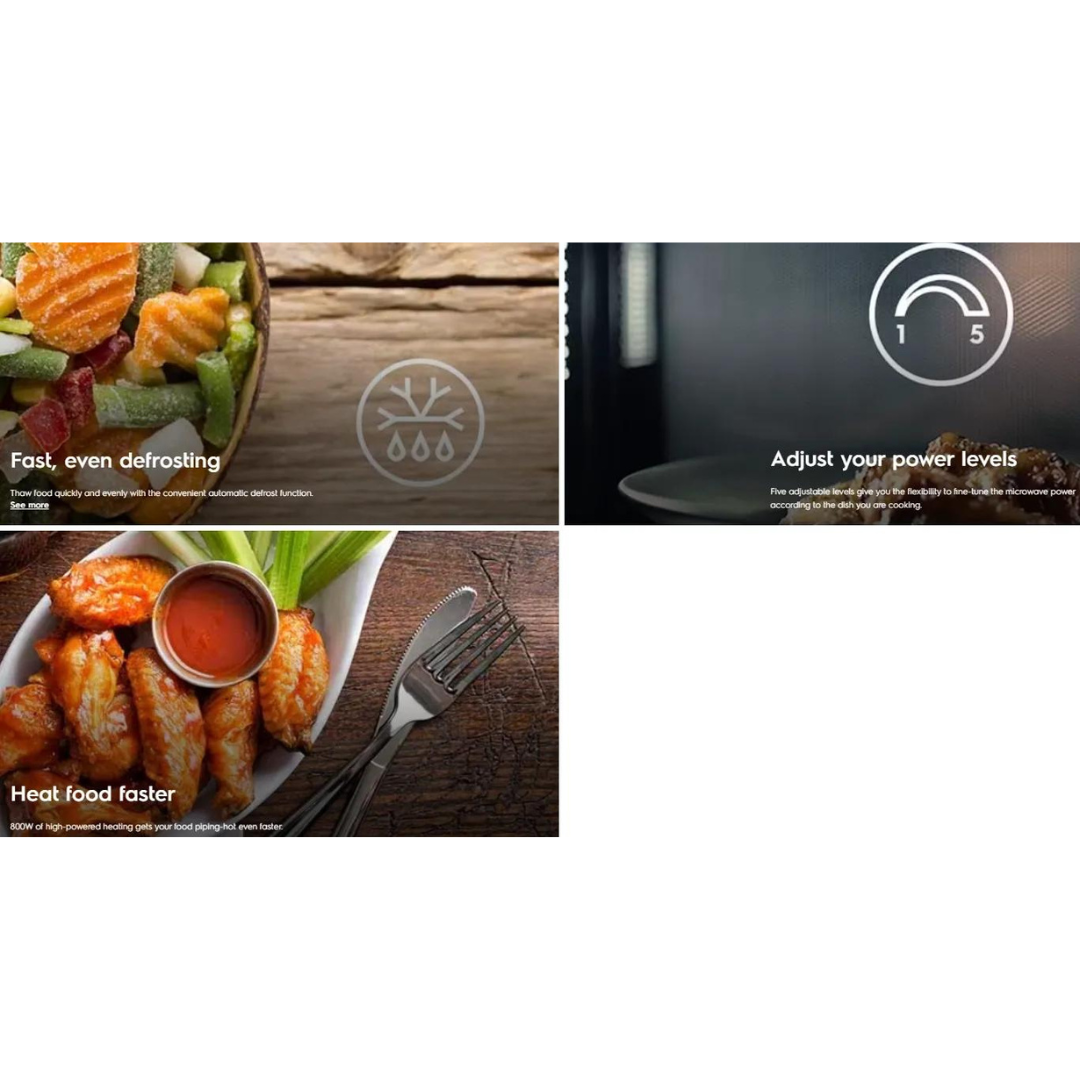 ELECTROLUX EMM20K22B 20L ULTIMATETASTE 300 TABLE TOP MICROWAVE OVEN ...