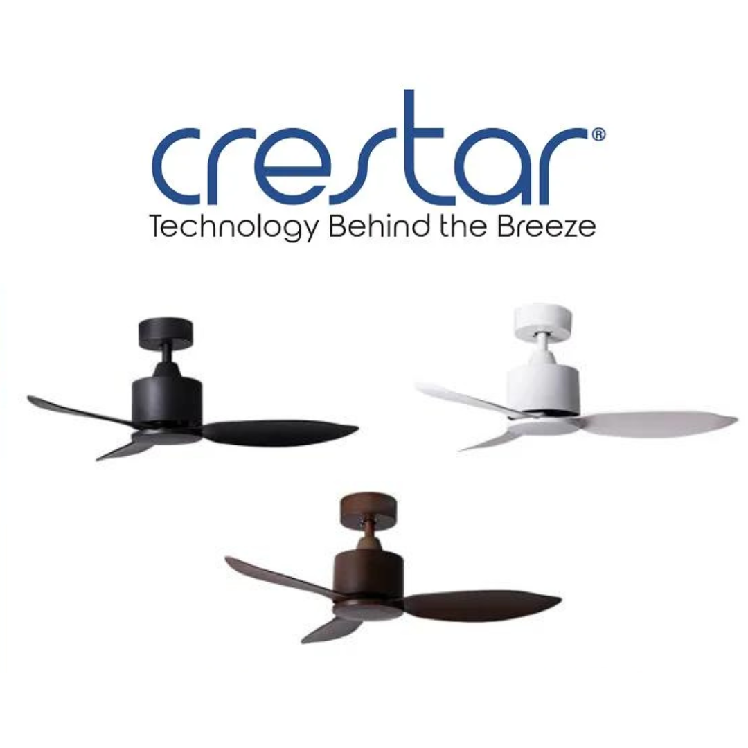 CRESTAR VALUEAIR 40 INCH BLACK/WHITE/WOOD 3 BLADE CEILING FAN WITH ...