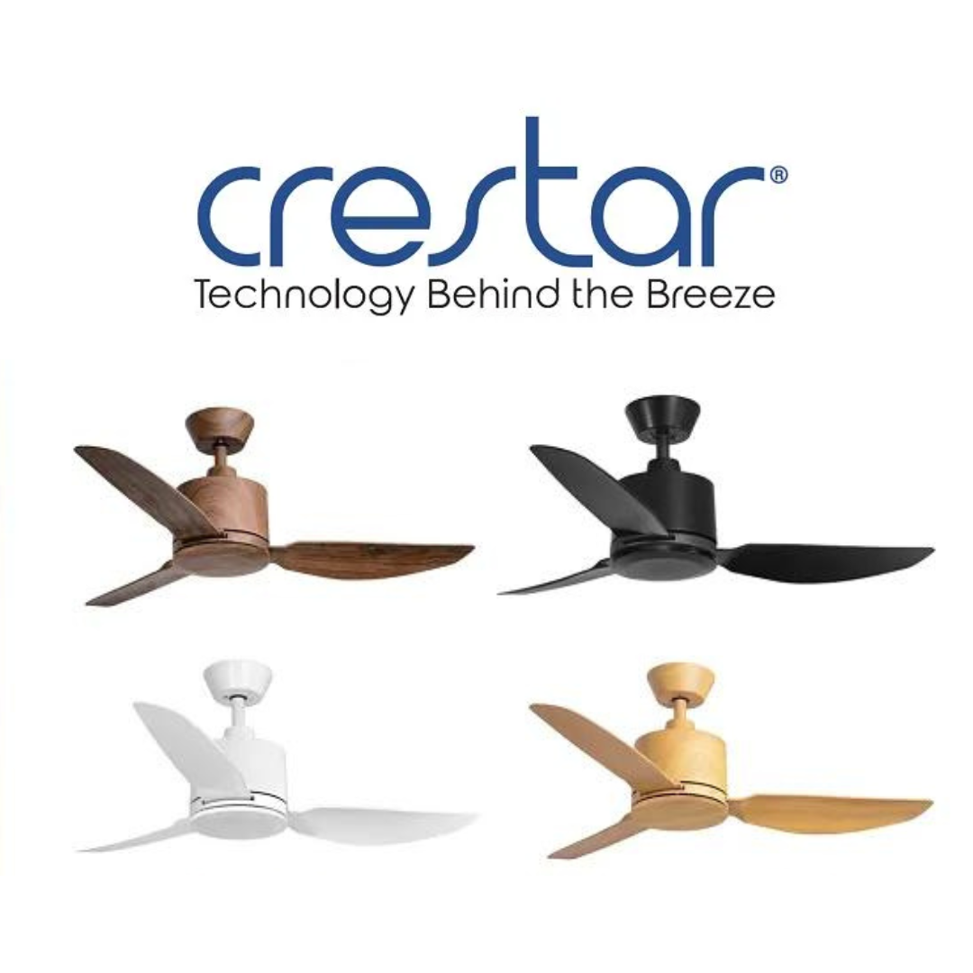 CRESTAR AIRIS+ 42 INCH BLACK/WHITE/WALNUT WOOD/MAPLE WOOD 3 BLADE SMART ...