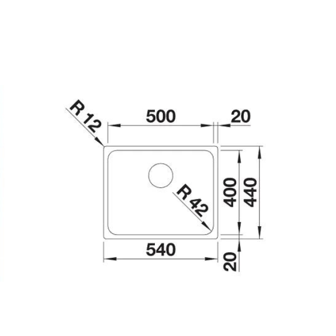 BLANCO SOLIS 500-U SINGLE BOWL STAINLESS STEEL KITCHEN SINK | Asia Excel