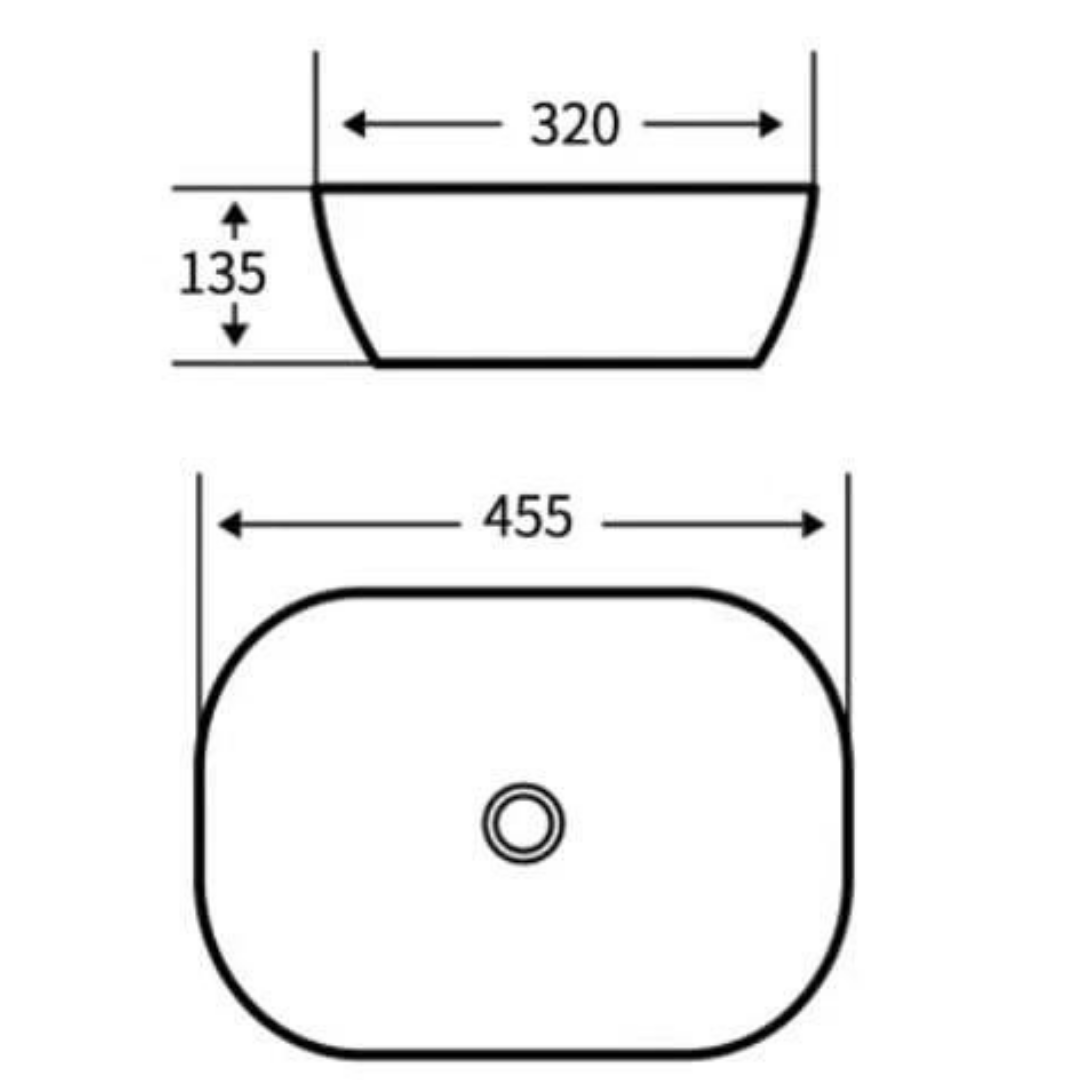 GEO CERAM GC-K2426 45.5CM TABLE TOP CERAMIC BASIN | Asia Excel