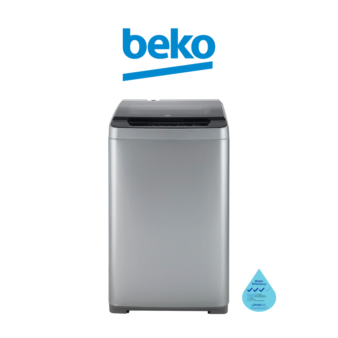 BEKO BTU1008S 10KG SILVER TOP LOAD WASHING MACHINE | Asia Excel