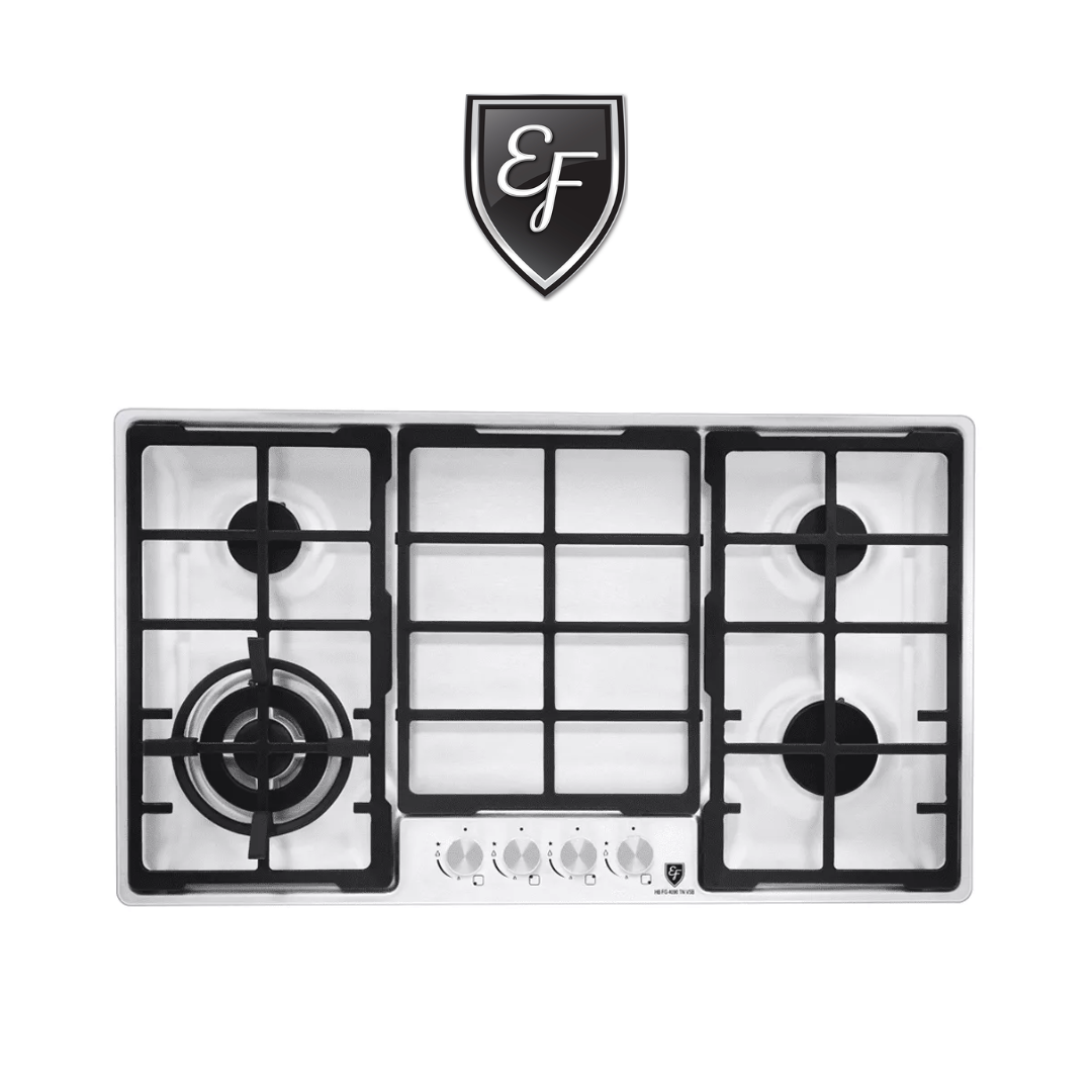 EF HB FG 4090 TN VSB 4 BURNER STAINLESS STEEL GAS HOB | Asia Excel