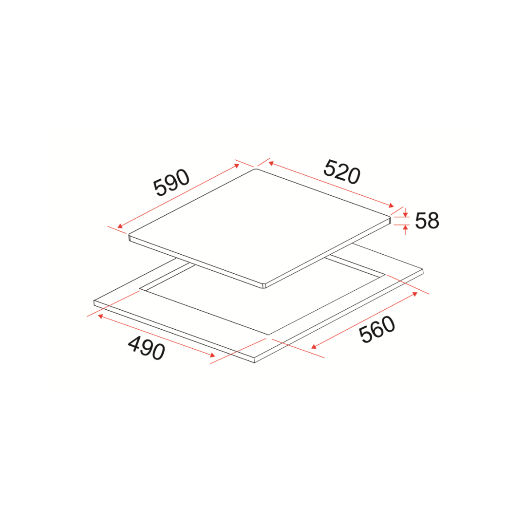 EF HB BI 583 A 4 ZONE BUILT-IN INDUCTION HOB | Asia Excel