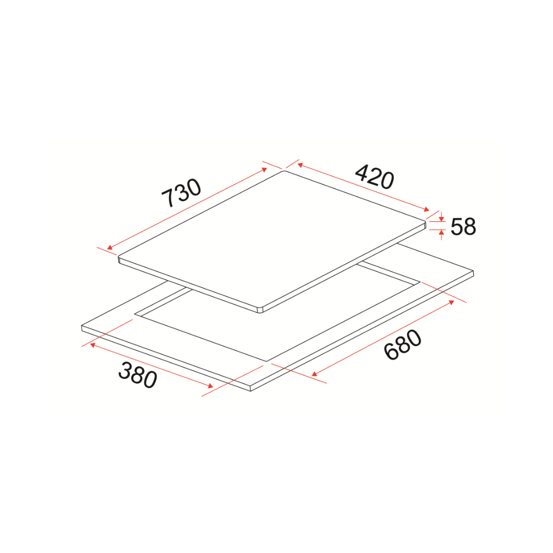 EF HB BI 2730 A 2 ZONE BUILT-IN INDUCTION HOB | Asia Excel