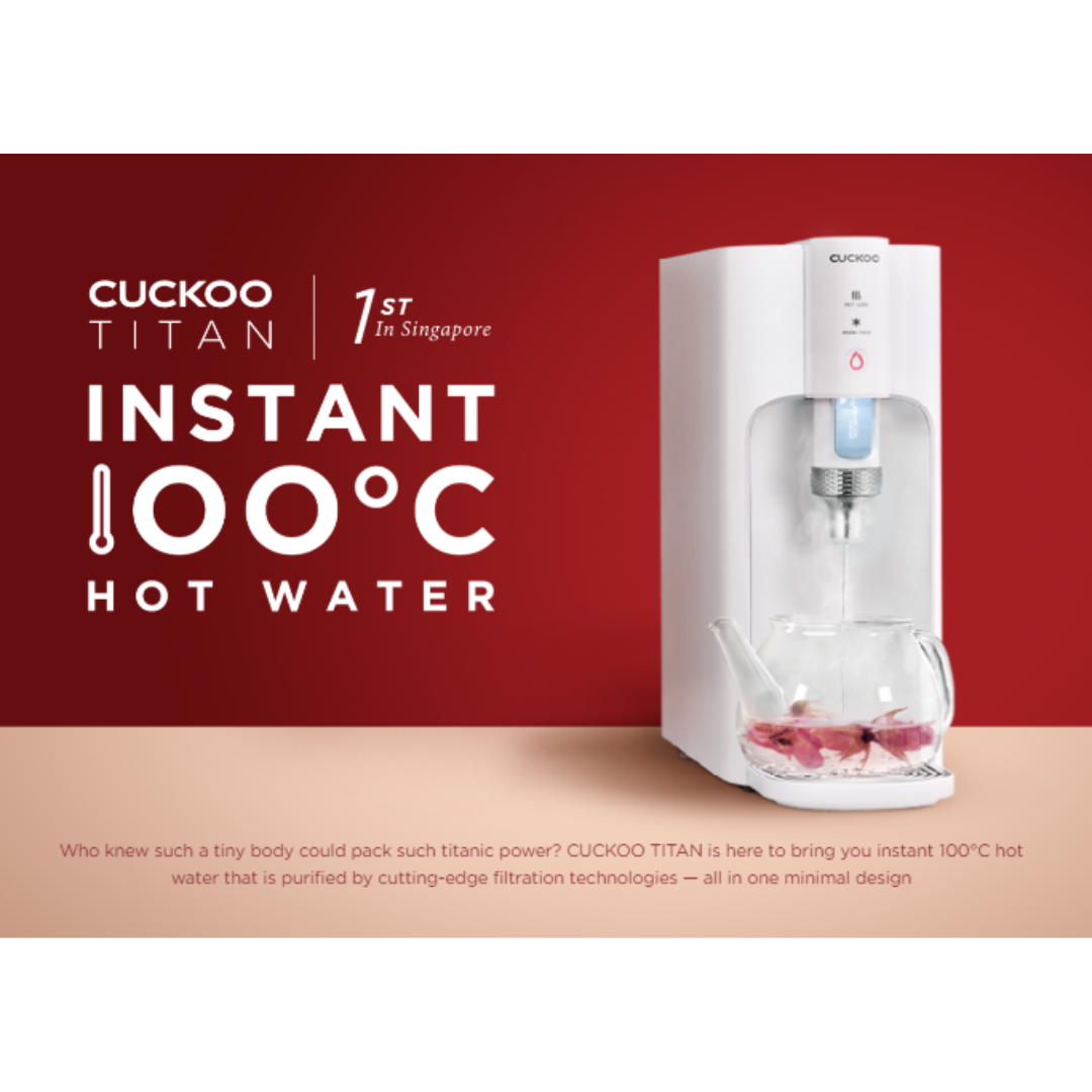 CUCKOO CP-TN100S TITAN WHITE WATER PURIFIER WITH INSTANT 100°C EXTRA ...