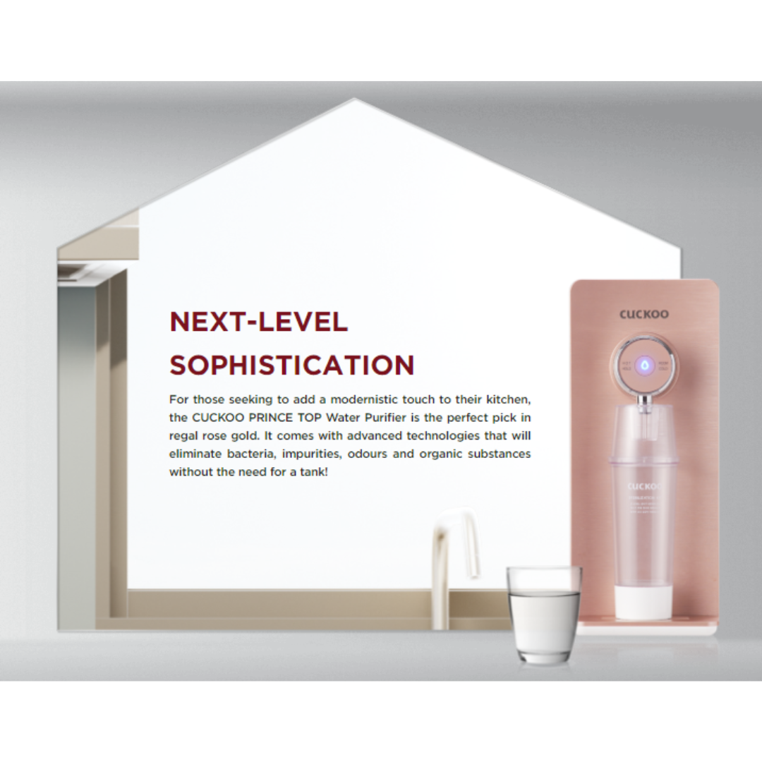 CUCKOO CP-PN011G PRINCE TOP ROSE GOLD SLIM TANKLESS WATER PURIFIER ...