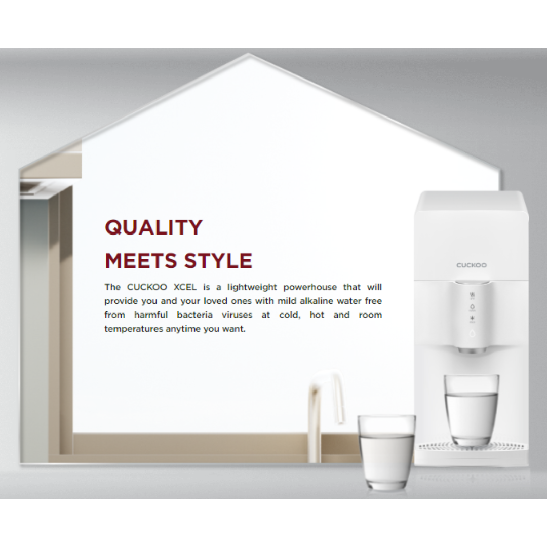 CUCKOO CP-XN501HW XCEL WHITE WATER PURIFIER DISPENSER WITH TOUCH ...