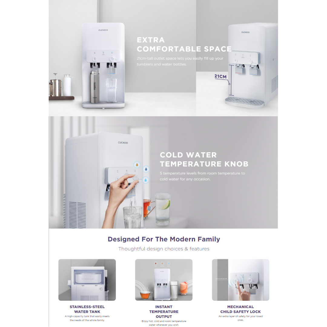 CUCKOO CP-WS601HW WARRIOR WHITE WATER PURIFIER WITH FAUCET ...