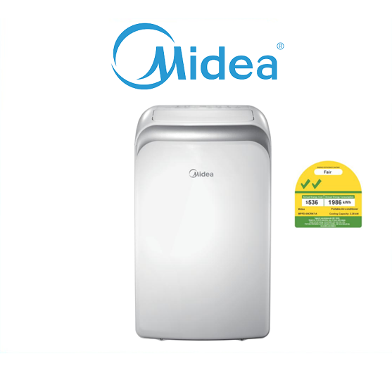 MIDEA MPPD-09CRN7-A 9000 BTU WHITE H13 HEPA FILTER PORTABLE AIR CON ...