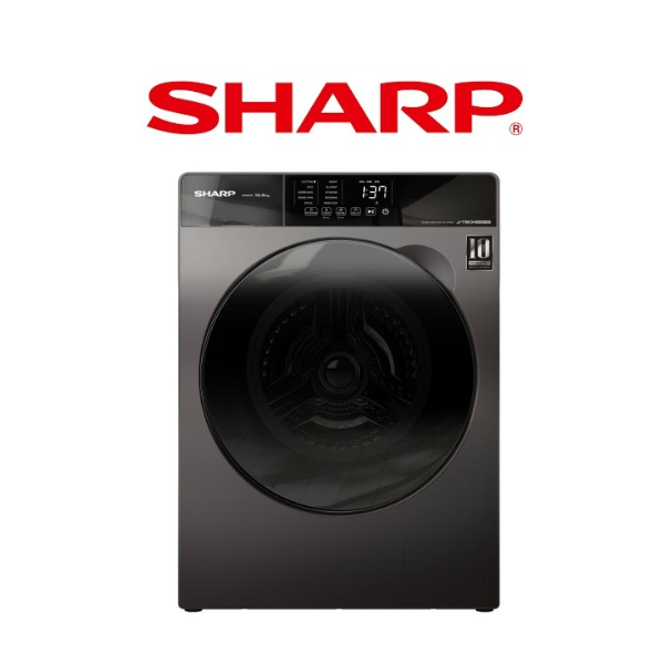 SHARP ES-FW105SG 10.5KG DARK GREY FRONT LOAD INVERTER WASHING MACHINE ...